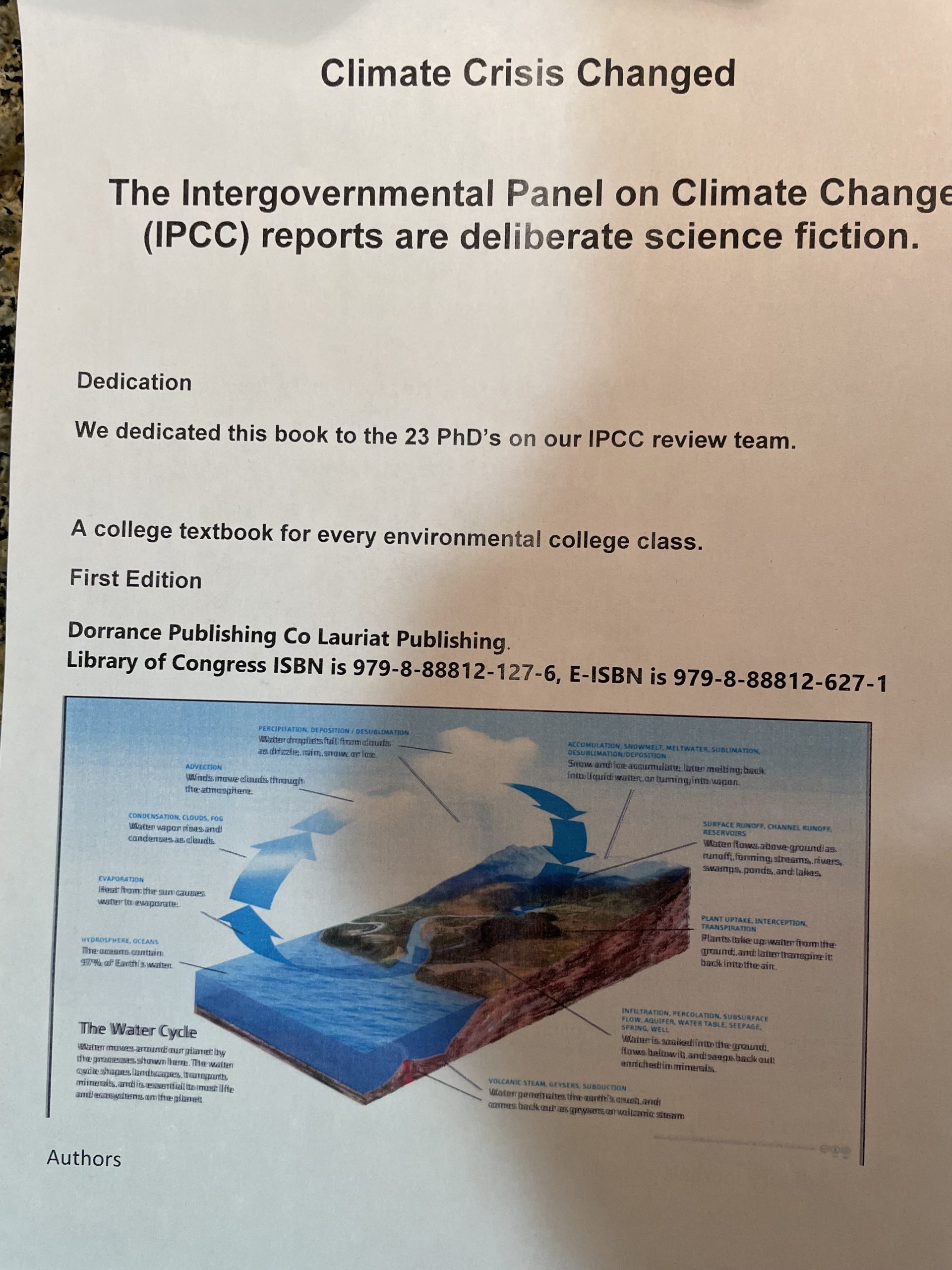 College Textbook - Climate Change Truth